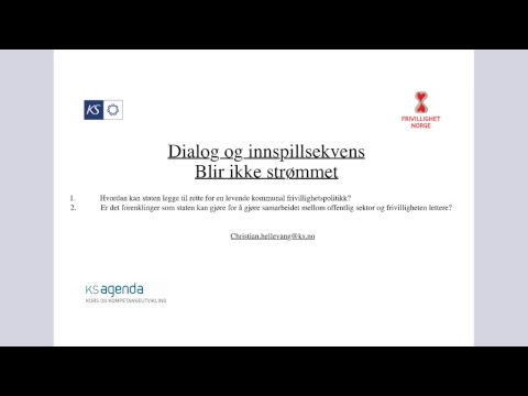 Frivillighetskonferanse: Ny frivillighetspolitikk