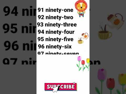 91 to 100 numbers || 91 to 100 spelling || learn kids || learn english || ninety - one to hundred