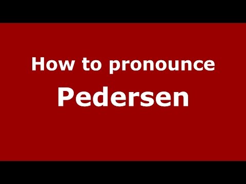 How to pronounce Pedersen (Spanish/Argentina) - PronounceNames.com