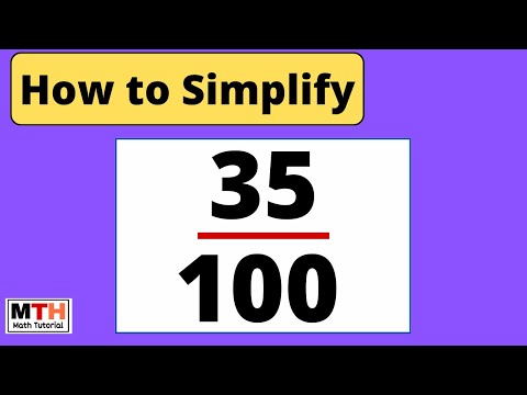 How to simplify the fraction 35/100 || 35/100 simplified