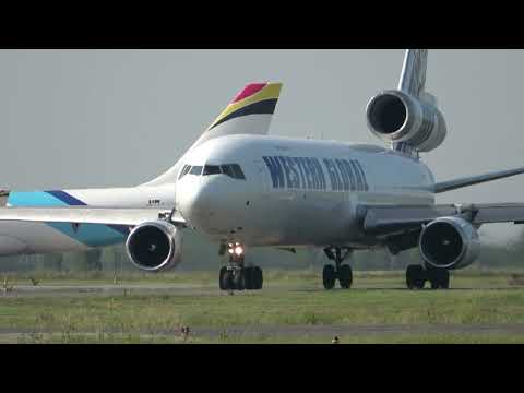 WESTERN GLOBAL MD11F ,  N542KD , some bird melodies , Ostend Airport