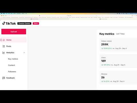TikTok Creator Center Beta Analytics on Desktop is working!
