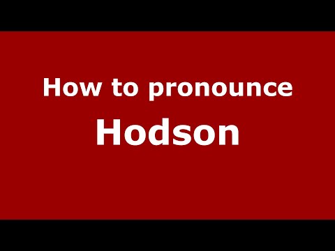 How to pronounce Hodson (English/UK) - PronounceNames.com