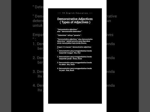 YH English Education || Demonstrative Adjectives (Types of Adjectives)