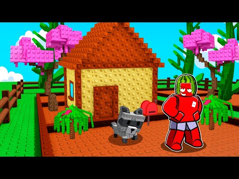 Building a House in Grow a Garden Roblox