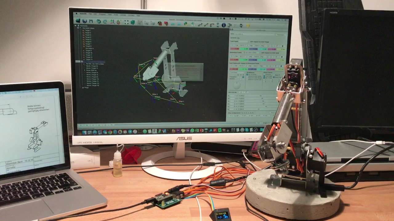 🤖 MicroPede - RoboDK - Custom MRIL Postprocessor - Work in Progress - Moving Robotic Arm