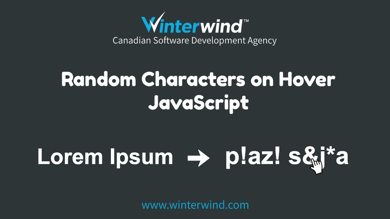Random Characters on Hover with JavaScript