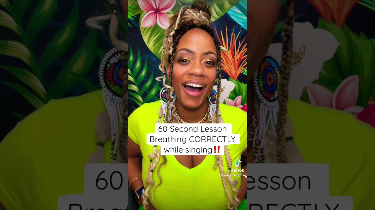 How To Breathe Correctly While Singing | 60 Second Lesson #vocalcoach #breathingexercises