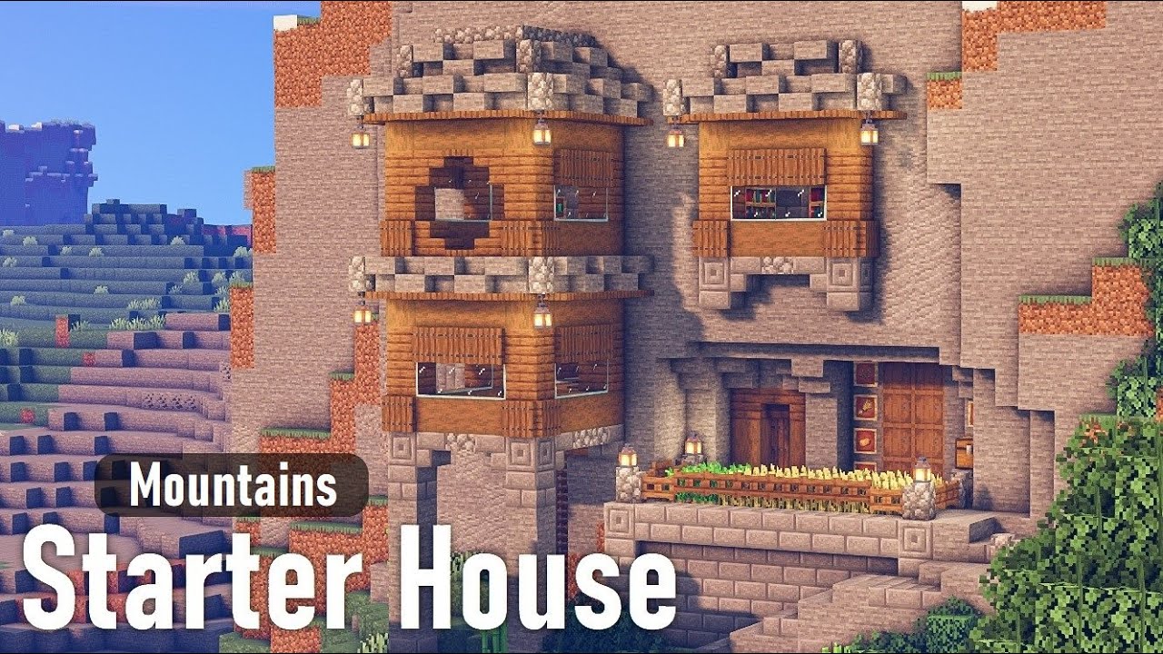 Minecraft | How to Build a Mountain Starter House - Minecraft Builders