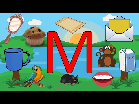 30 Words That Start With Letter "M" | Learning The Alphabet | Videos For Kids