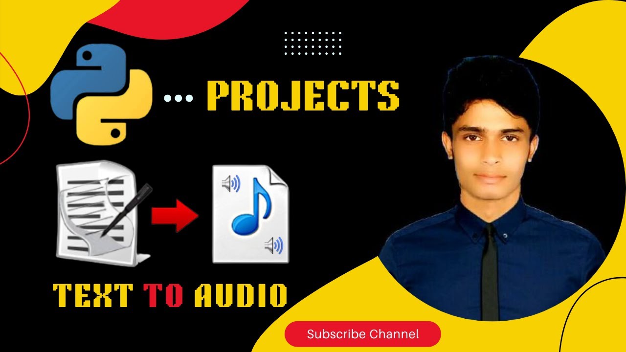 Text to audio using Python | text to speech | text to mp3 | converter