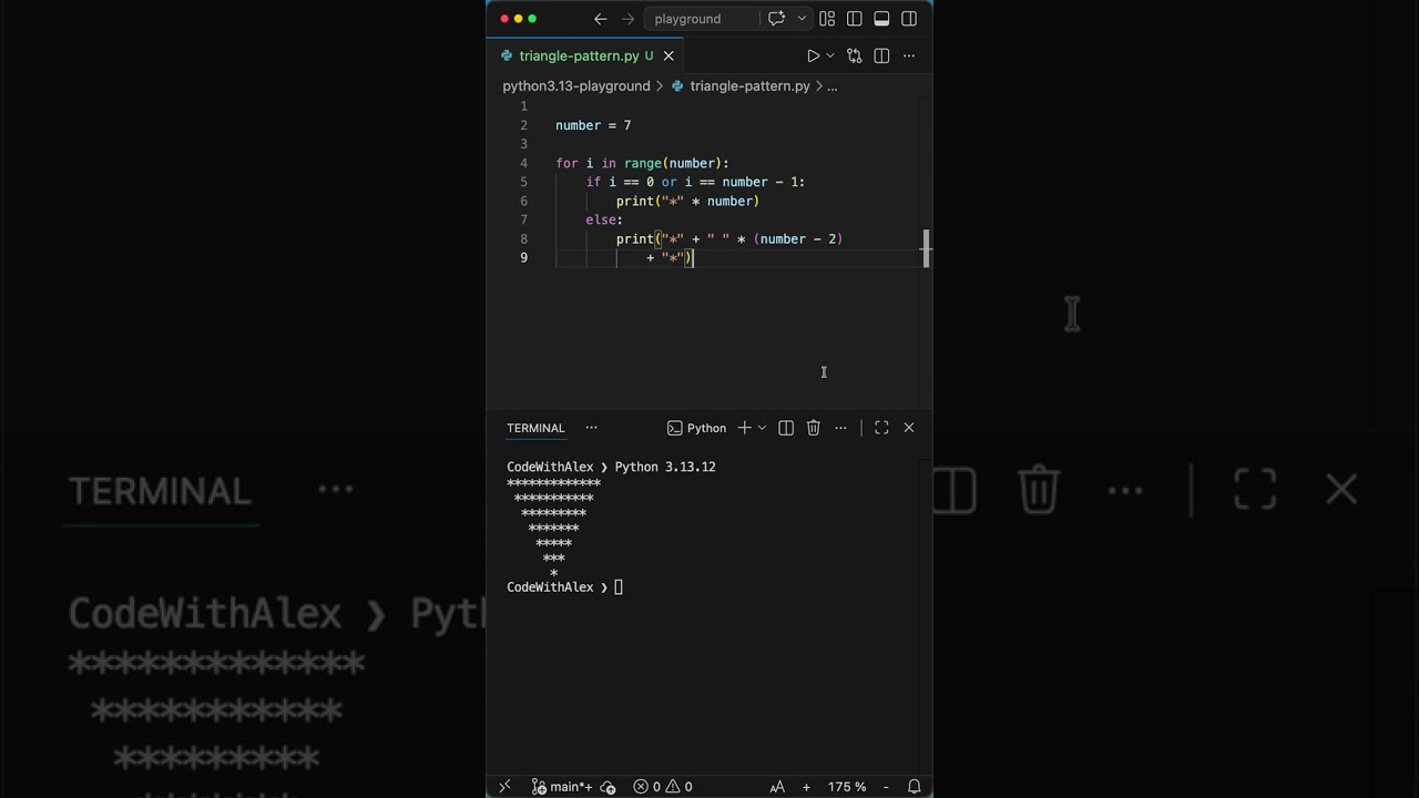 Triangle Patterns in Python
