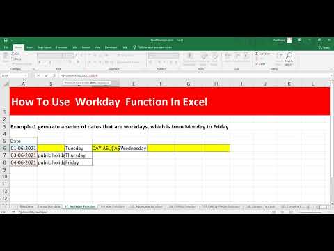 How To Use Workday Function In Excel | How to calculate future working days in Excel | #workday