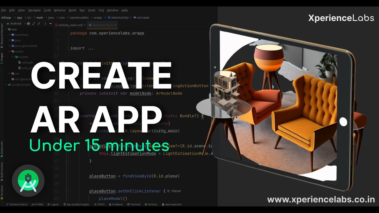 Create AR app in Android Studio under 15 minutes | Beginner's Tutorial