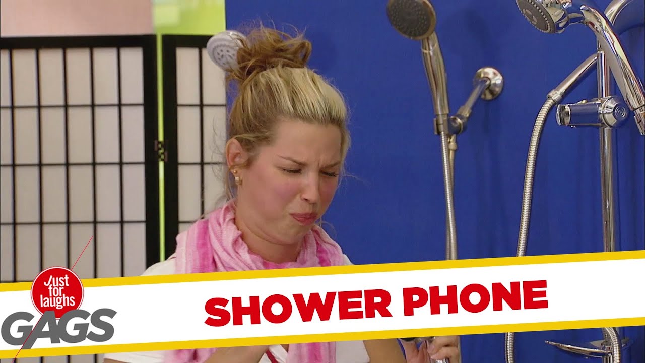 Shower Phone Sprays Their Face!