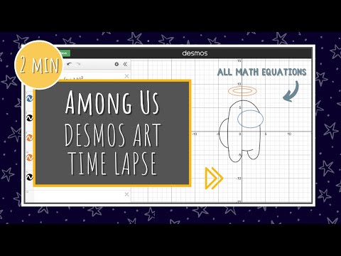 Using Math to Draw the AMONG US ANGEL HALO Character | Desmos Art Project | Time Lapse