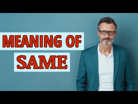 Same | Meaning of same