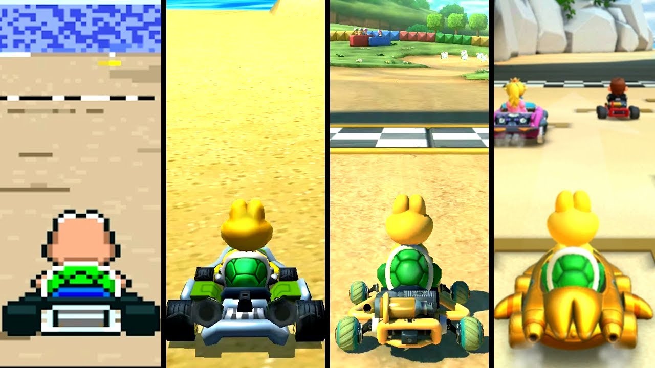 Evolution of Koopa Troopa in Mario Kart (1992-2019)