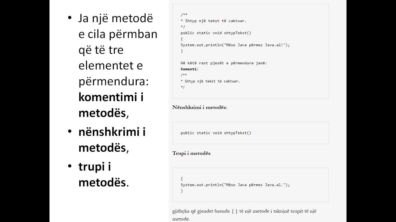 Metodat ne Java Tik 11