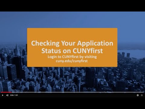 Checking Your Application Status on CUNYfirst