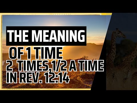 Meaning of One Time,Two Times & Half a Time in Revelation 12:14