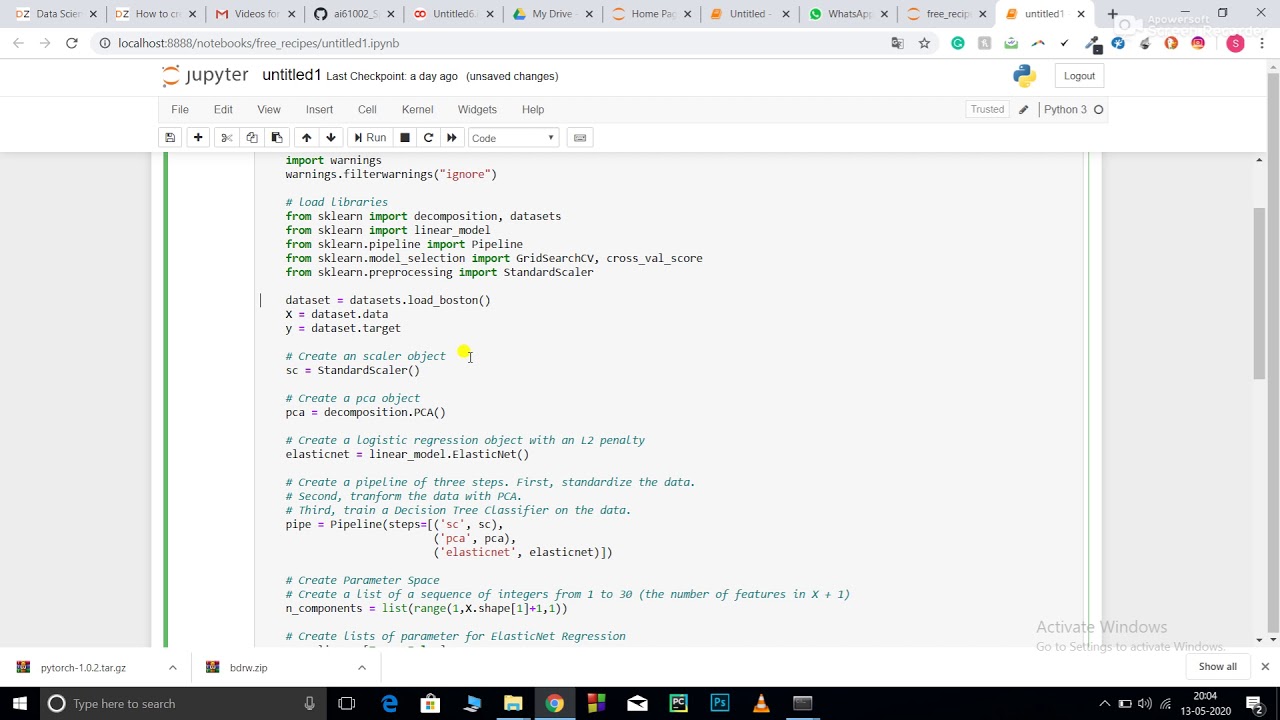 How to create and optimize a baseline ElasticNet regression model?