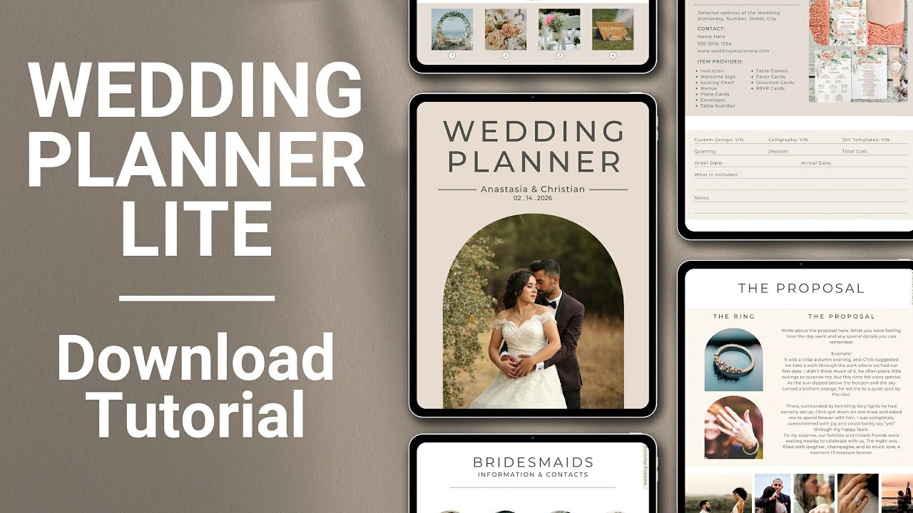 Wedding Planner Lite Canva Template Download Tutorial
