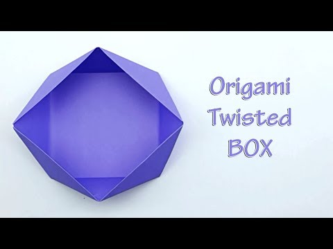 Origami Twisted Box Easy – 3D Paper box making tutorial step by step