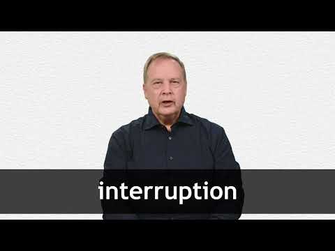 INTERRUPTION definition and meaning | Collins English Dictionary