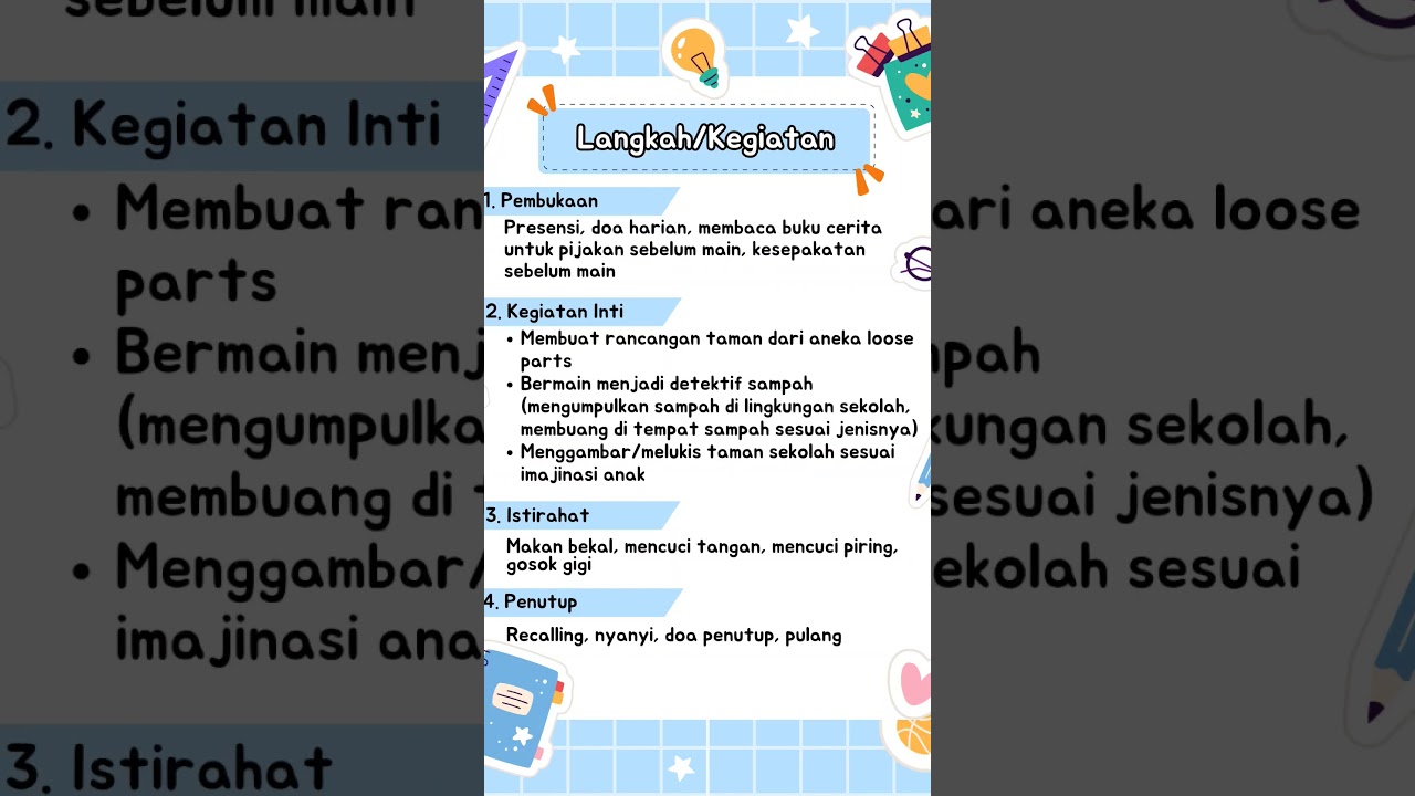 CONTOH RPP PAUD TK KURIKULUM MERDEKA TERBARU 2025 TEMA LINGKUNGANKU