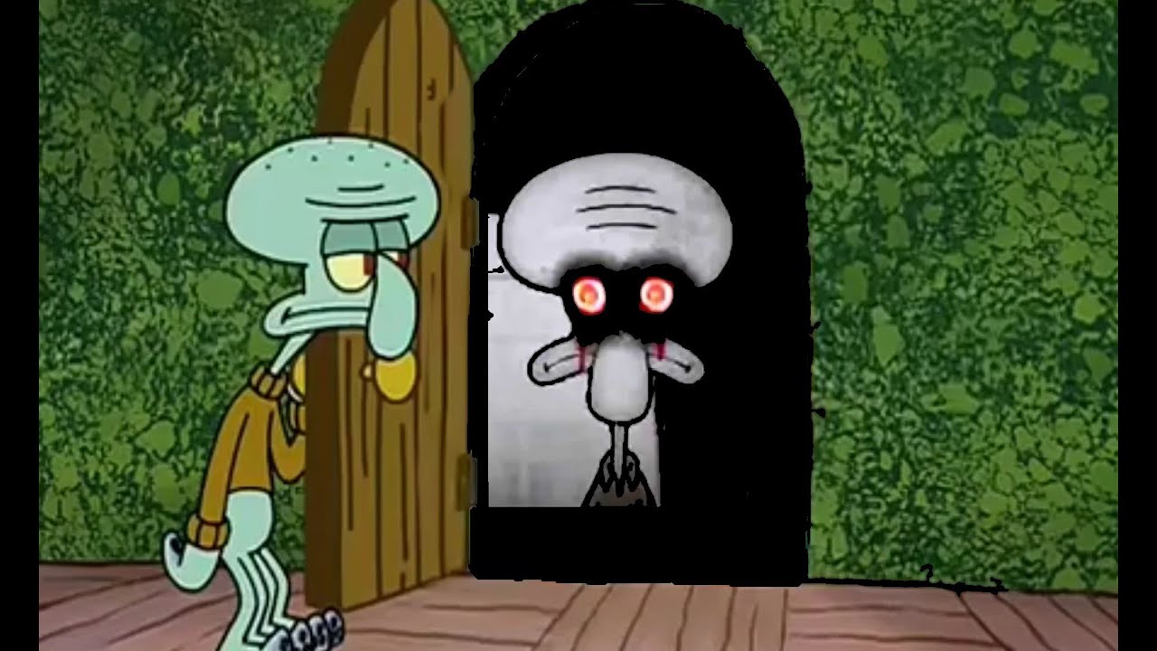 Squidward opens the door meme 2