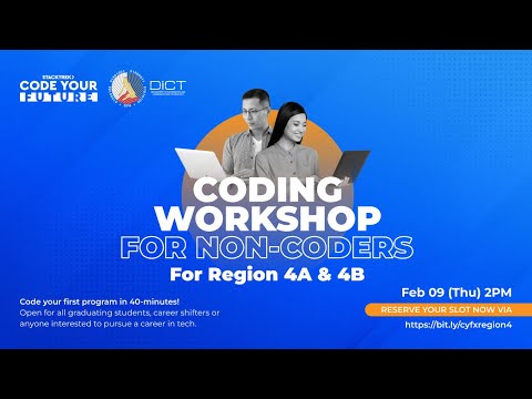 Code Your Future: 40-mins Coding Workshop for Non-Coders for Region 4A & 4B