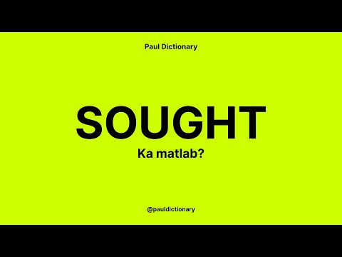 sought Meaning in Hindi/Urdu | Meaning of sought | sought ka matlab? | sought क्या है?