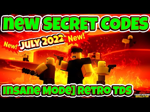 2022 ALL SECRET CODES Roblox 💪 [Insane Mode] Retro TDS, NEW CODES, ALL WORKING CODES