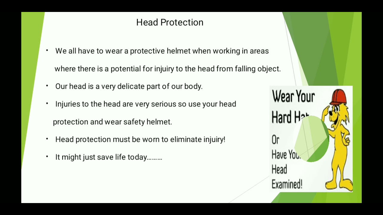 Safety toolbox talk 13 Head Protection