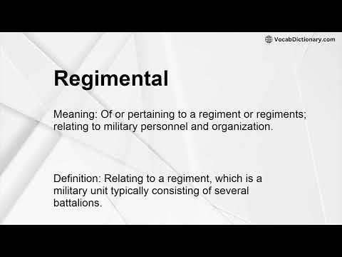 Regimental Meaning