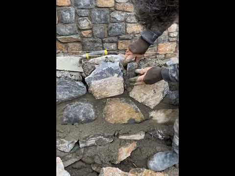 Building a Stone Wall. #diy #ideas #building #stone #wall #making #tips #build #craft #video