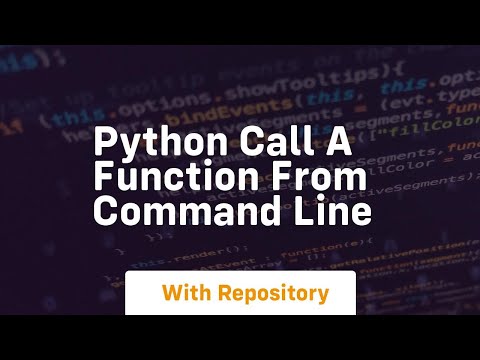 python call a function from command line