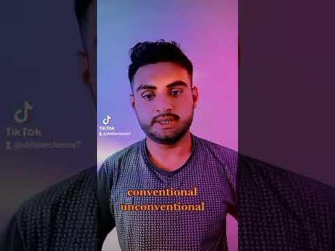 conventional and unconventional ☺️????
