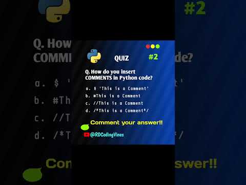 How do you write Comment in Python?