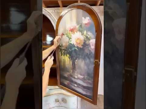 How To Decoupage On Glass: Redesign Decoupage & Gel Technique For DIY! #upcycledfurniture
