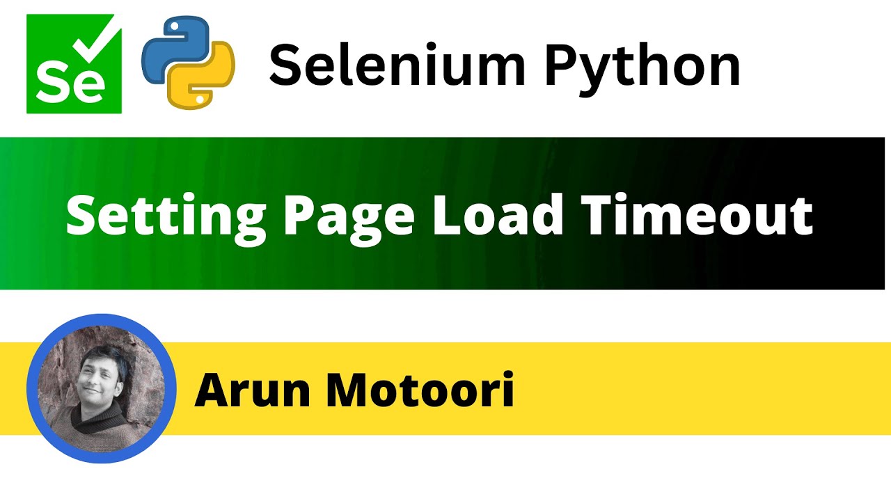 Setting page load time out for the website to open using Selenium Python (Selenium Python)