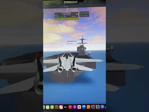 F-14 Arresting Wire Landing On Aircraft Carrier In #roblox #ptfs ! #gaming #cool