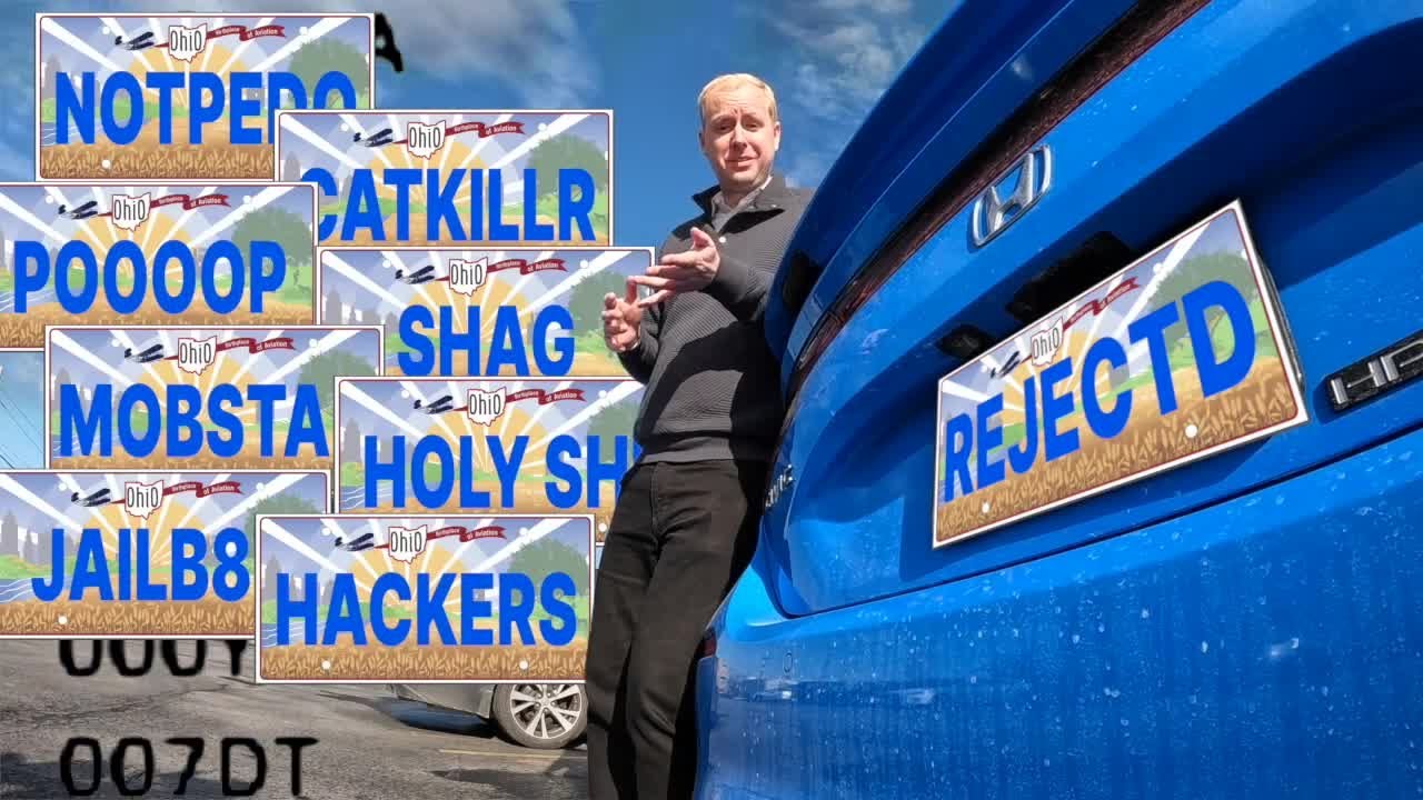 'SCRW BMV', 'OLD FART', 'IM DRUNK': REJECTD Ohio license plates
