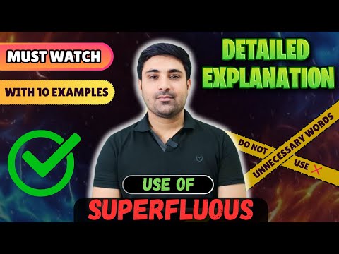 "π€©Stop Using Extra Words!π₯ Master 'Superfluous' in English with 10 Smart Examples!π"
