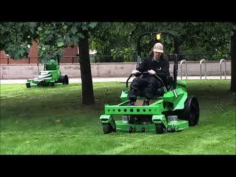 Quiet Unobtrusive Mowing with Mean Green Electric Mowers