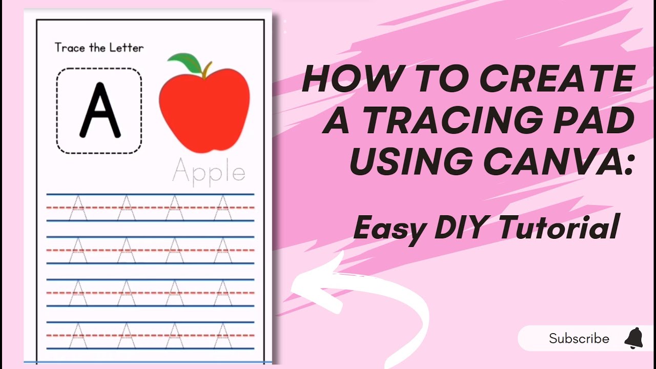 How to Create a Tracing Worksheet Using Canva: Easy DIY Tutorial #1 #canva #diy #digitalproducts
