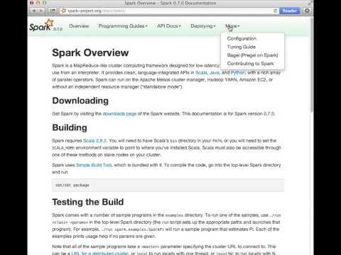Spark Documentation Overview - Spark Screencast #2