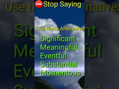 STOP SAYING "IMPORTANT" | Improve your Vocabulary | use alternatives to sound like a native speaker