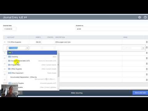 05xc Quickbooks Instructions for Make Journal Entry Video
